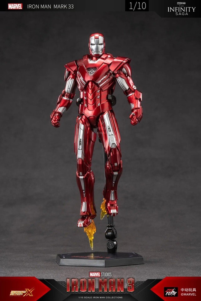 zd toys iron man mark 33 mk33 SILVER CENTURION action figure marvel ...