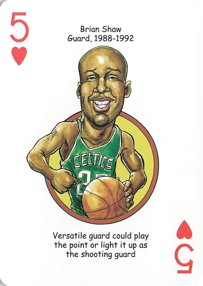 Brian Shaw 5 of Hearts Boston Celtics NBA Legends Playing Card | eBay