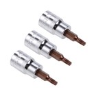 3Pcs 3/8-Inch Drive Torx T20 Bit Socket Set S2 Steel 48mm Length | eBay