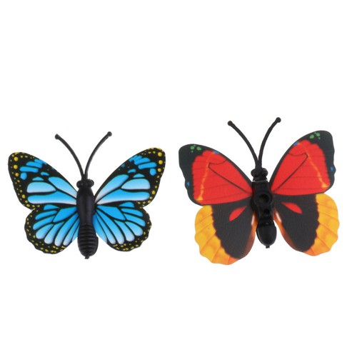 12pcs Multicolored Plastic Butterfly Action Figure Insects Model Kids ...