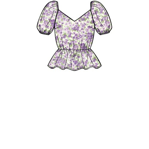 Simplicity Sewing Pattern 8918 Misses 4-12 Peplum or Crop Top with ...