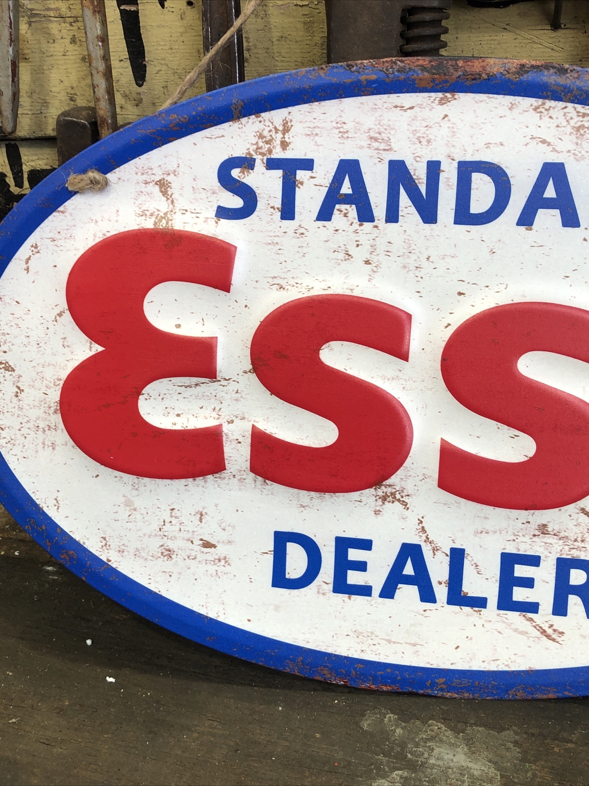 Esso Oval Embossed Standard Dealer Repro Sign | eBay