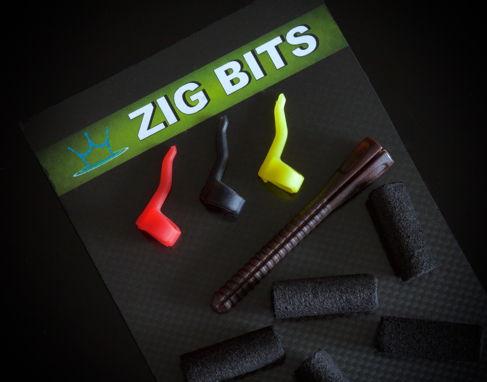 Zig foam - zig rig kit x15 black foams + aligner + foam tool - carp ...