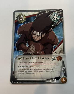Naruto Card CCG Ninja RARE GOLD LETTERS 167 THE FIRST HOKAGE NM | eBay
