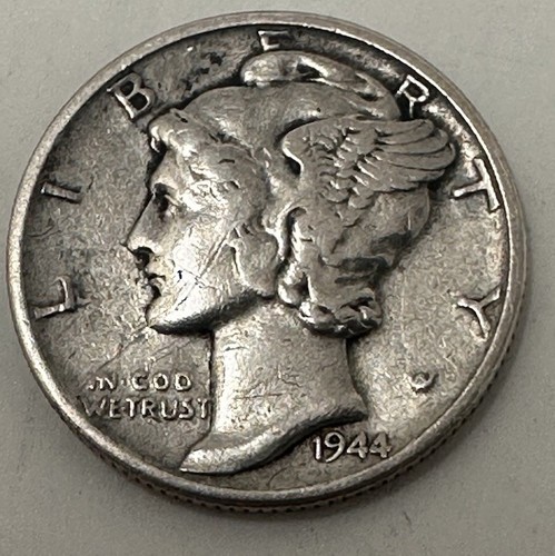 1944 W MERCURY DIME Adolph Weinman’s In Cod We Trust Silver Error Coin ...