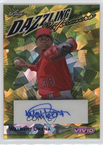 2023 Leaf Vivid - Dazzling Performers Walbert Urena #DP-WU1 Yellow ...