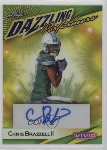 2024 Leaf Vivid Dazzling Performers Green Prismatic /4 Chris Brazzell ...