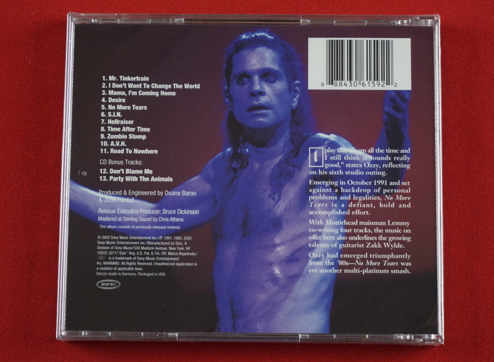Ozzy Osbourne No More Tears CD Mr Tinkertrain Mama I'm Coming Home New ...