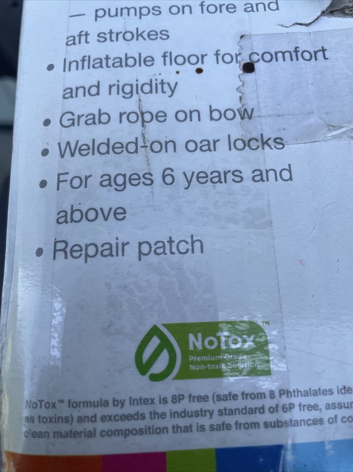 Intex Explorer 200 Inflatable 2 Person River Boat Raft Set with 2 Oars ...