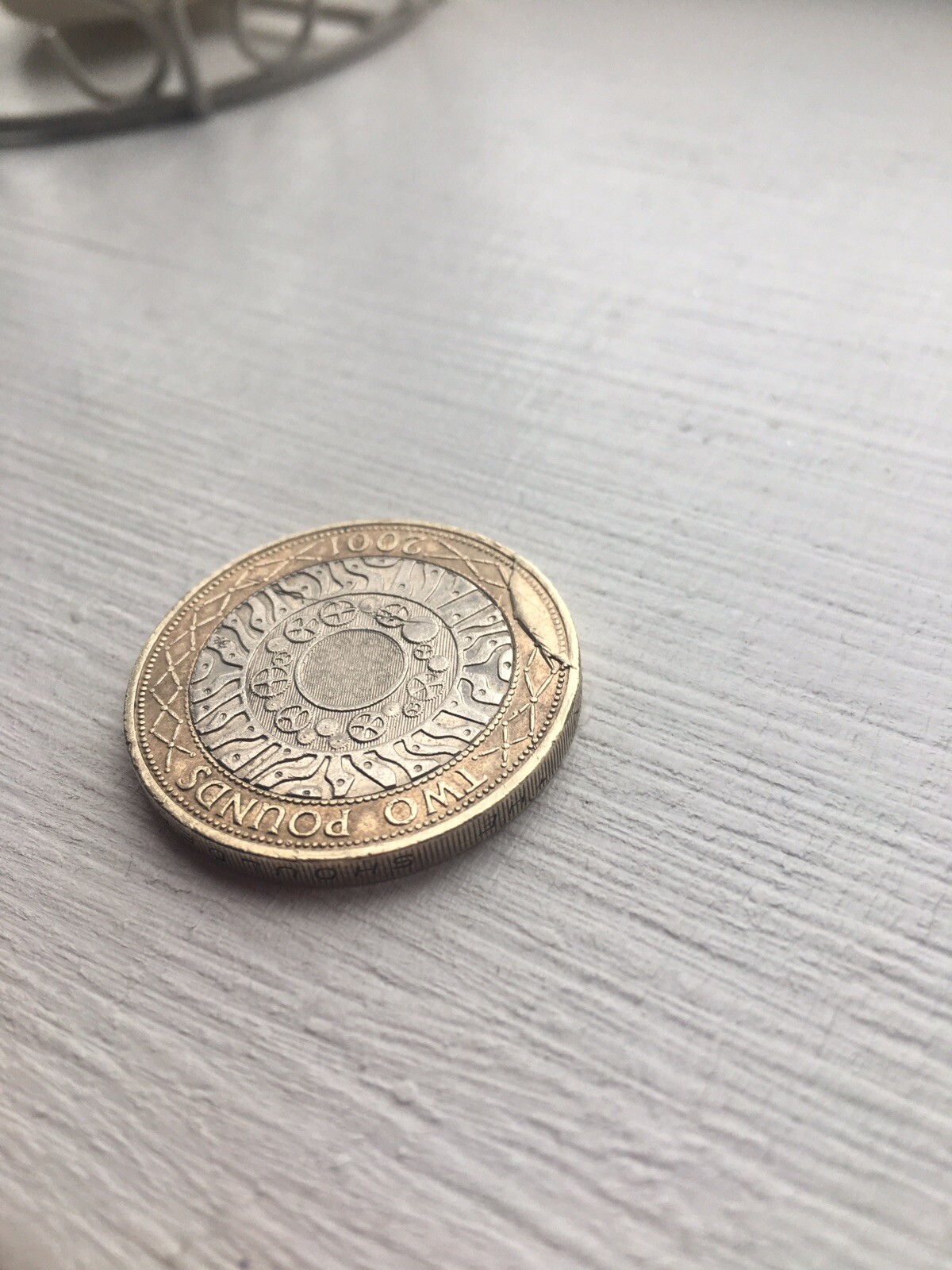 2001 Two Pound £2 Mint Error Coin Miss Strike Overlapped Rare ...