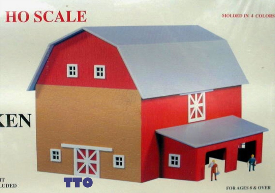 HO SCALE MODEL POWER BARN W/ CHICKEN COOP BUILDING KIT | eBay