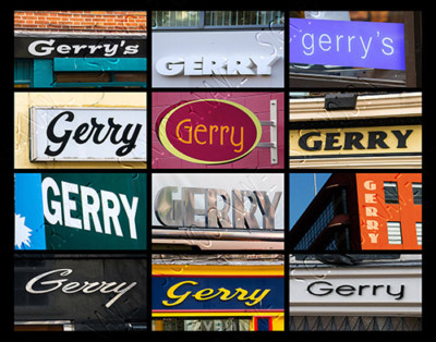 GERRY Name Poster featuring photos of actual signs | eBay