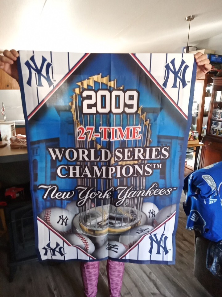 New York Yankees 2009 World Series Champions 27 Time Banner Flag 28x39 ...