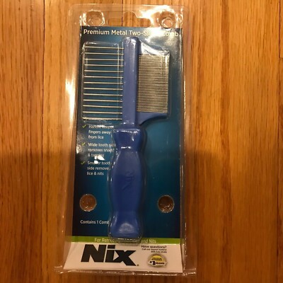 New Nix Premium Metal 2-Sided Lice and Nits Removal Comb-Free Shipping ...