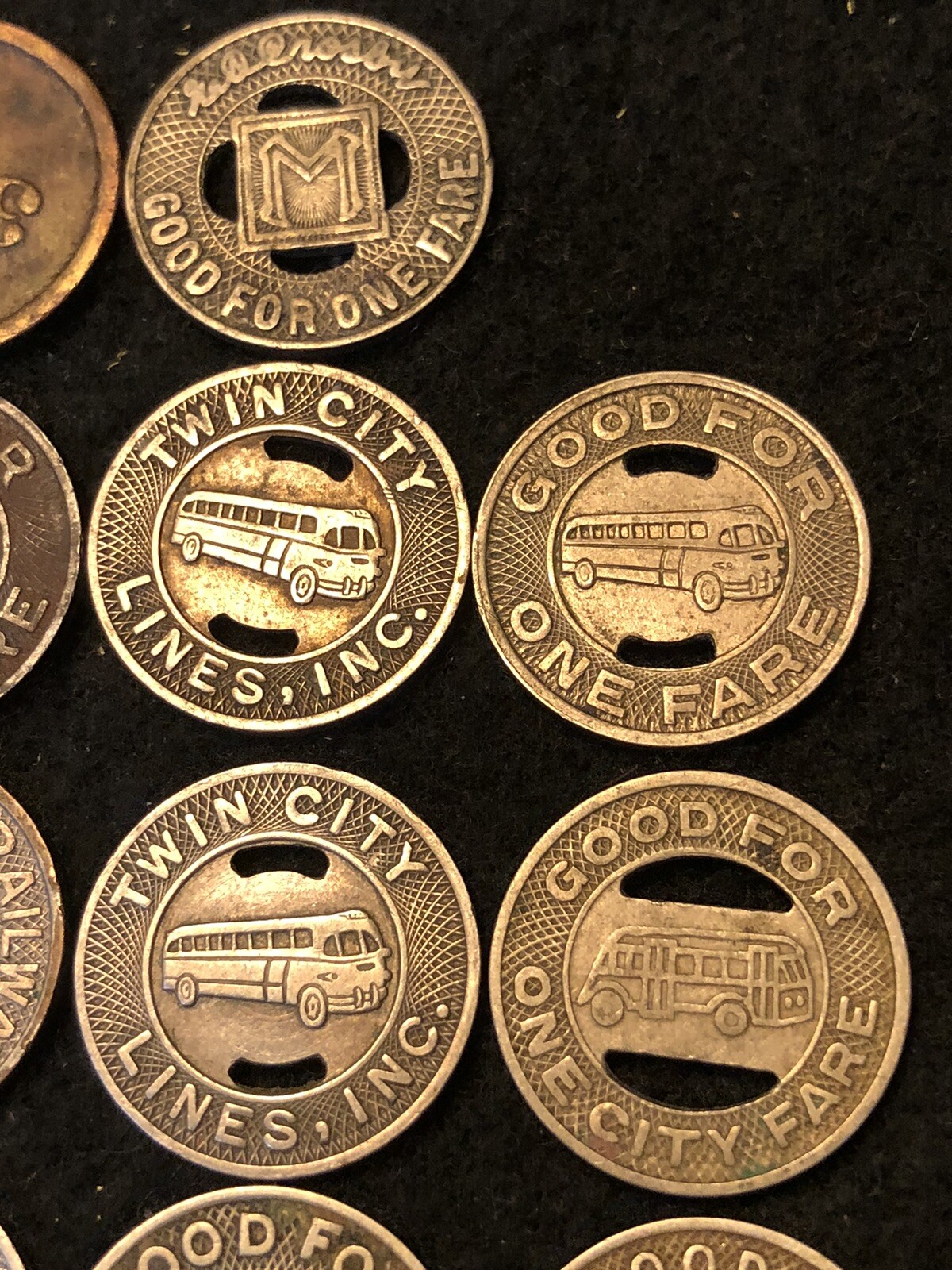 Rare Collectible Set 14 Antique Bus Train Tram & Gambling Tokens | eBay