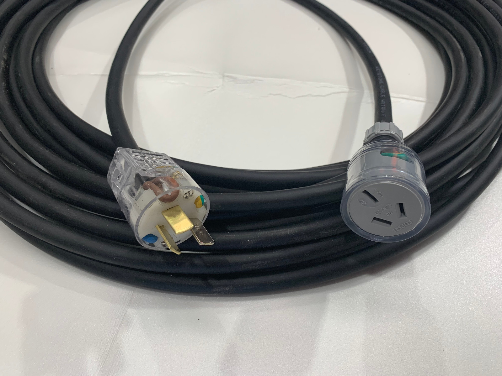 20 Amp 25m Extension Lead Single Phase 3 Pin Flat 240v 2.5mm² Rubber ...