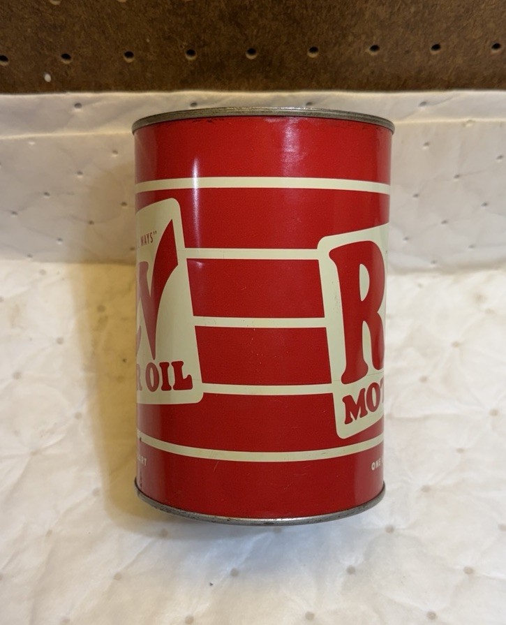 RARE Vintage REV Motor Oil 1 Quart Gas Service Station Oil Can Empty | eBay