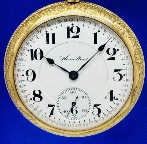 🔥Hamilton RARE 952 19 J Railroad Grade 16sz Pocket Watch Motor Barrel 1 ...