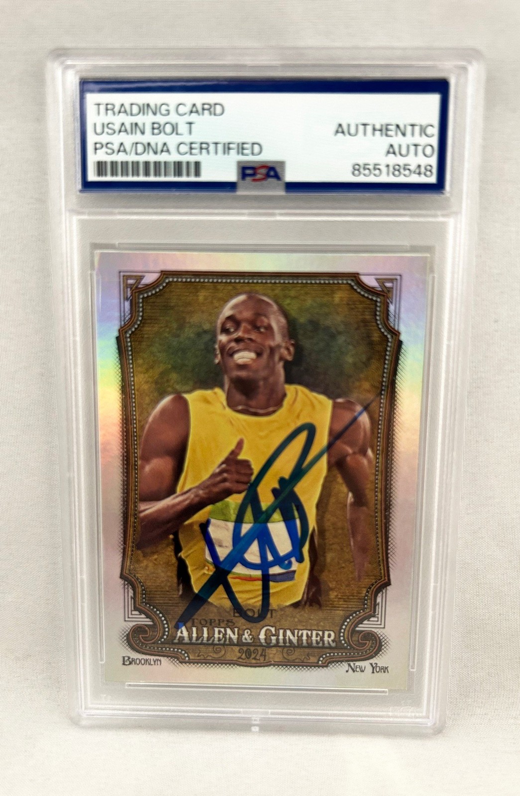 Usain Bolt Signed Card 2024 Topps Allen & Ginter Silver #208 Olympics ...