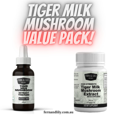 High strength Tiger Milk Mushroom extract 20:1 with piperine Lignosus ...