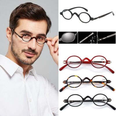 Vintage Small Round Reading Glasses Mens Womens Presbyopia Readers +1.0 ...