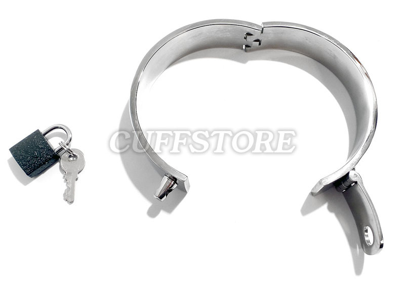 12" Bondage Collar Padlock Locking Extra Small Necklace Stainless ...