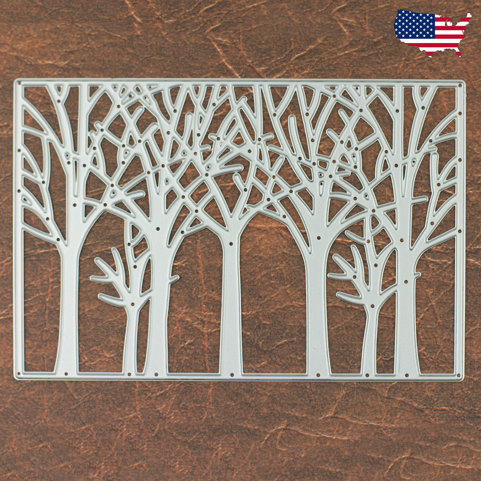 Winter Trees Background Frame Cutting Die - Nature Scenes Branches ...