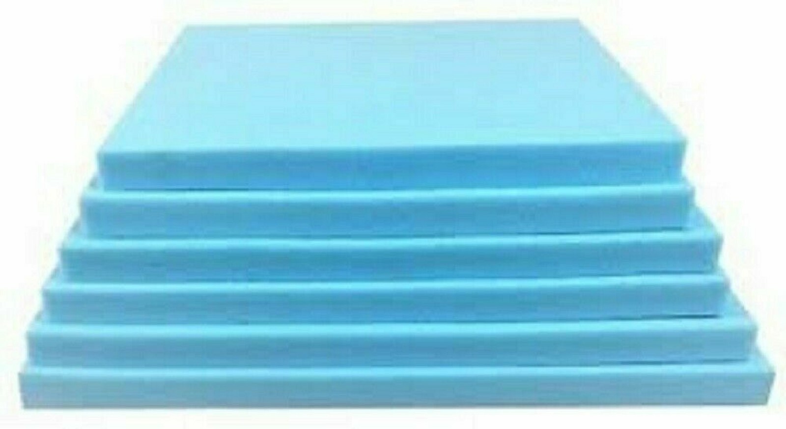 BLUE Firm quality Foam Cut to Any size High Density Foam Cushions Seat ...