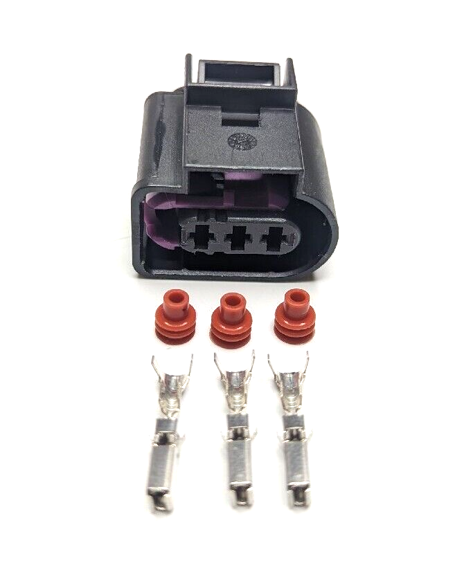 3 PIN Pigtail Plug Housing Connector FUEL RAIL PRESS OIL For VW Audi ...