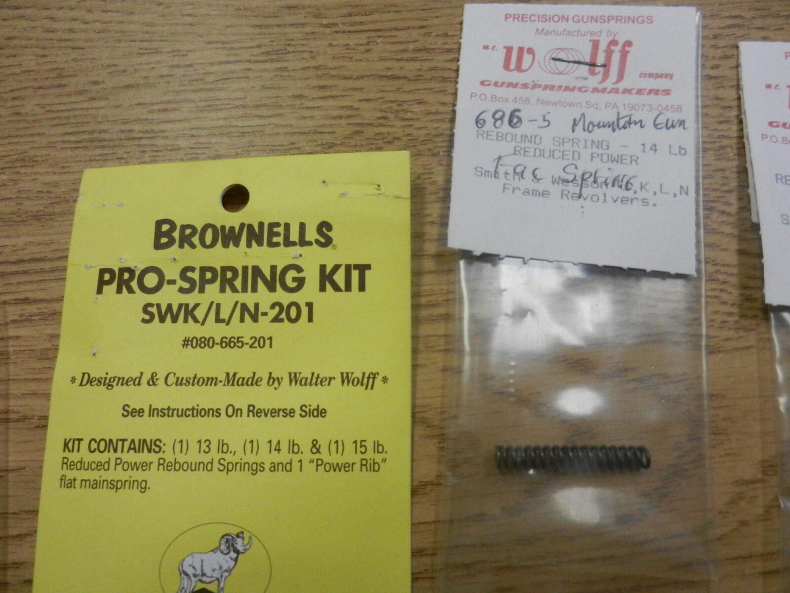 Lot Wolff Rebound Spring 15 Lb & S & W 686-5 Rebound Factory Spring ...