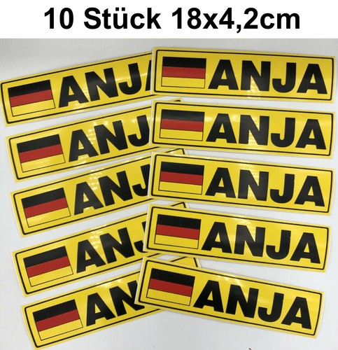 10x sticker name anja sticker car sticker car nameplate Germany | eBay