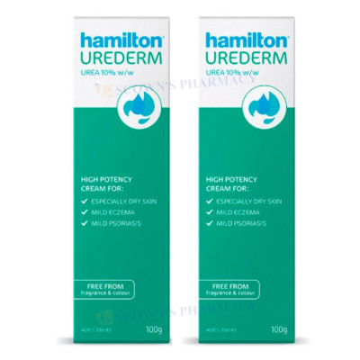 2 x Urederm Cream Urea 10% Mild Eczema Dermatitis Psoriasis Dry Skin ...