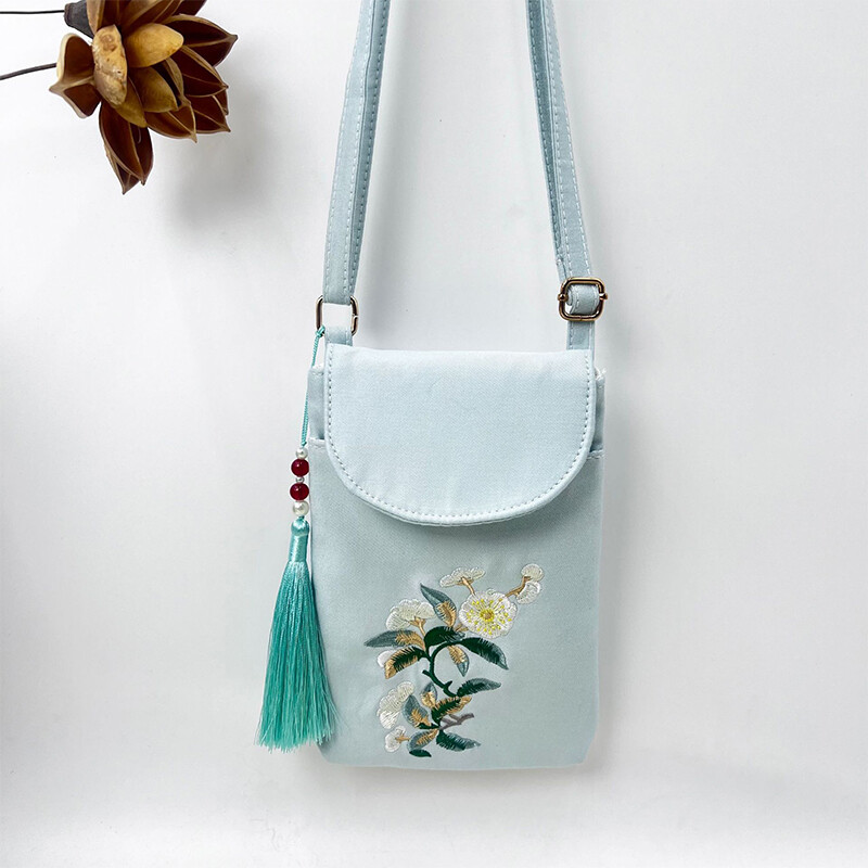 Chinese Embroidery Hanfu Bag Ancient Messenger Shoulder Bag Phone Purse ...