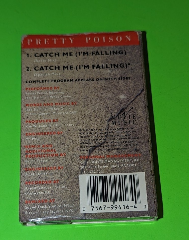 Pretty Poison Catch Me I'm Falling (Cassette) Single (3G) | eBay