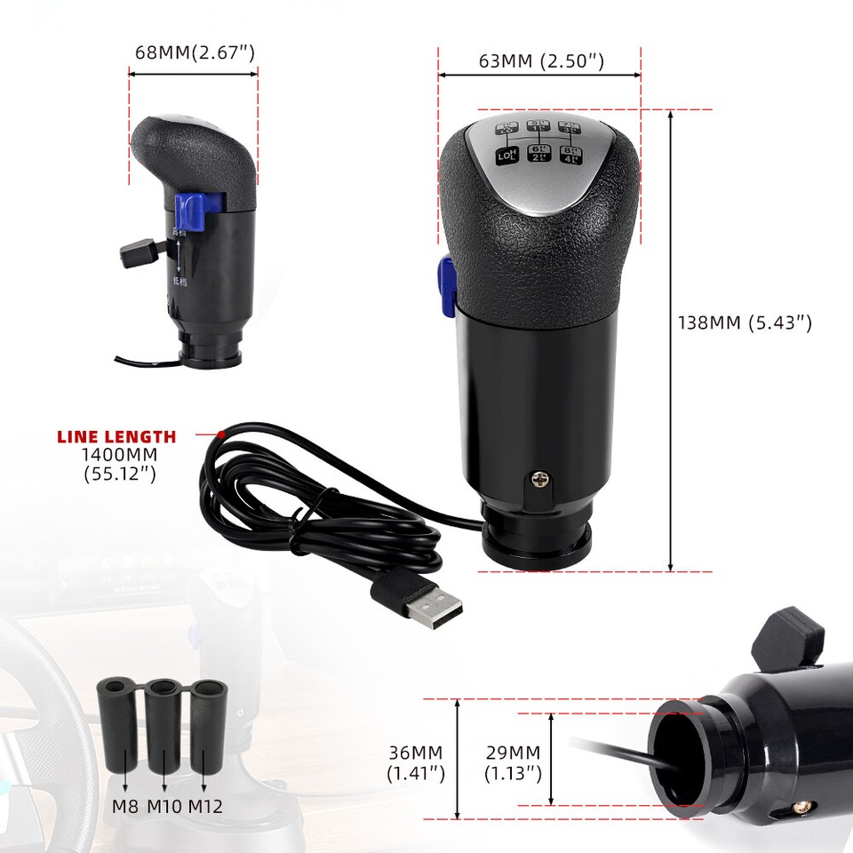 USB Shifter Knob For ATS ETS2 PC SIM For Logitech G27 G29 G920 ...