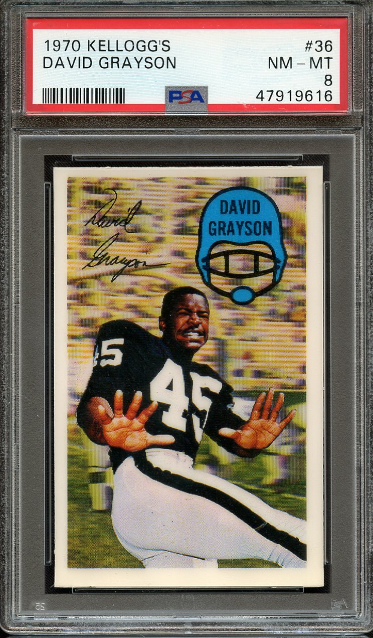 1970 KELLOGG'S 36 DAVID GRAYSON PSA NM-MT 8 FB | eBay