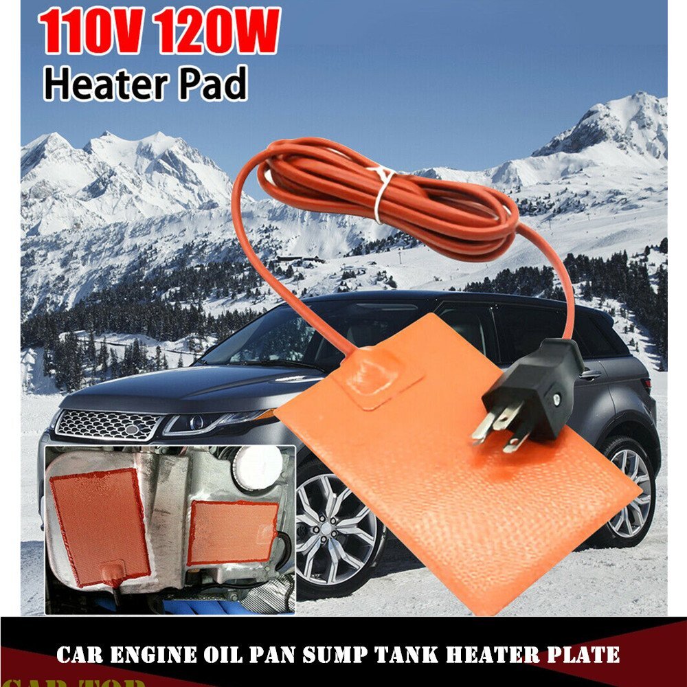 13X9cm Car Engine Oil Pan Sump Tank Heater Plate US Plug Silicone ...