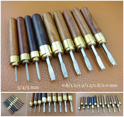 9pc Leather Craft Sewing Stitching Diamond Awl Edge Beveler Skiving ...