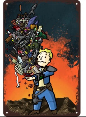 Fallout Metal Sign, gaming, tv series, 30cm x 20cm, rare, great gift | eBay