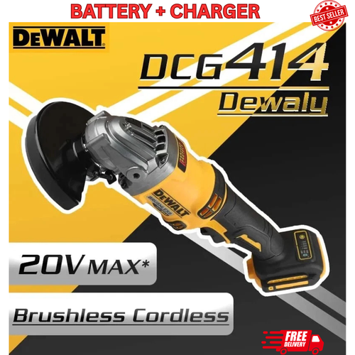 DeWalt DCG414 18V Max XR Brushless Angle Grinder125mm, 8800 RPM Metal ...