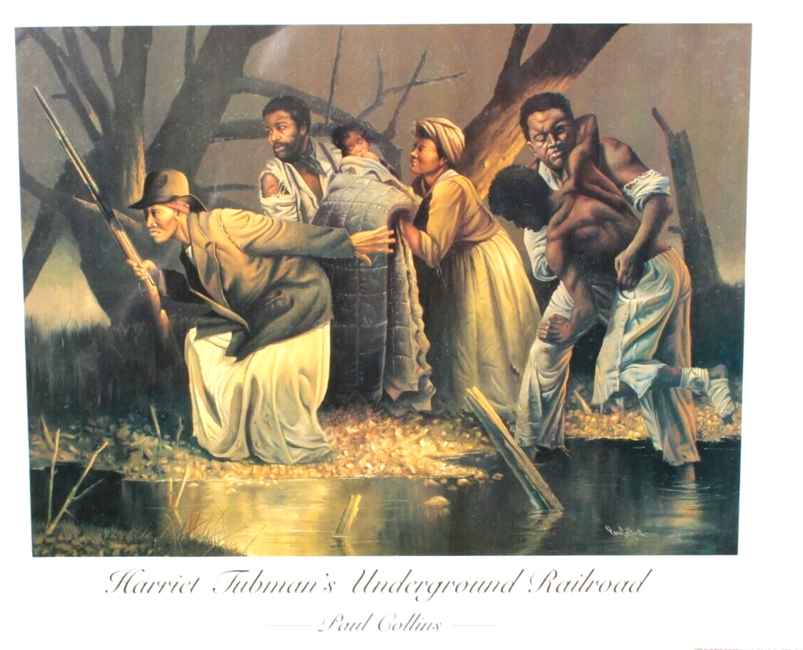 Harriet Tubman Paul Collins 1994 Vintage , Famous Lithograph Art Print