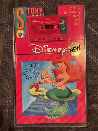 Vintage 1988 Disney Ariel And The Secret Grotto Read Along Book With ...