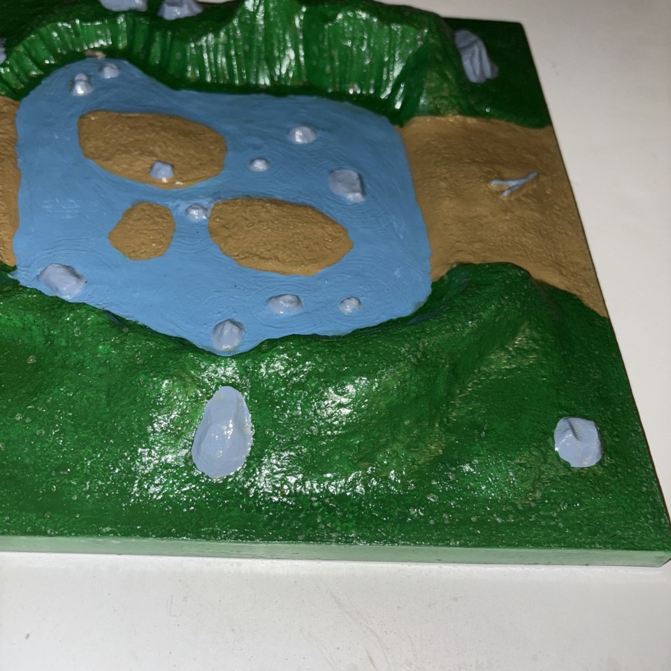 Vintage Marx 4184 Battleground Terrain Single 12x12" Tile Piece Water ...