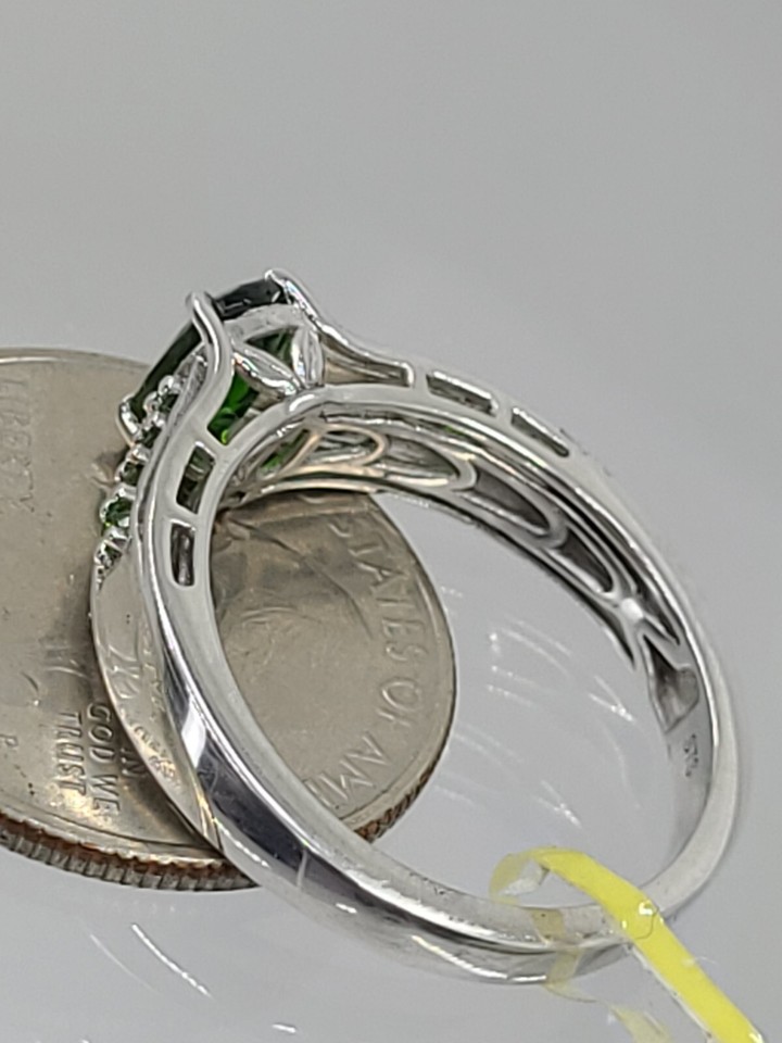 New STS Jewels Sterling 925 9-Stone Chrome Diopside Band Ring Sz 9.75 ...