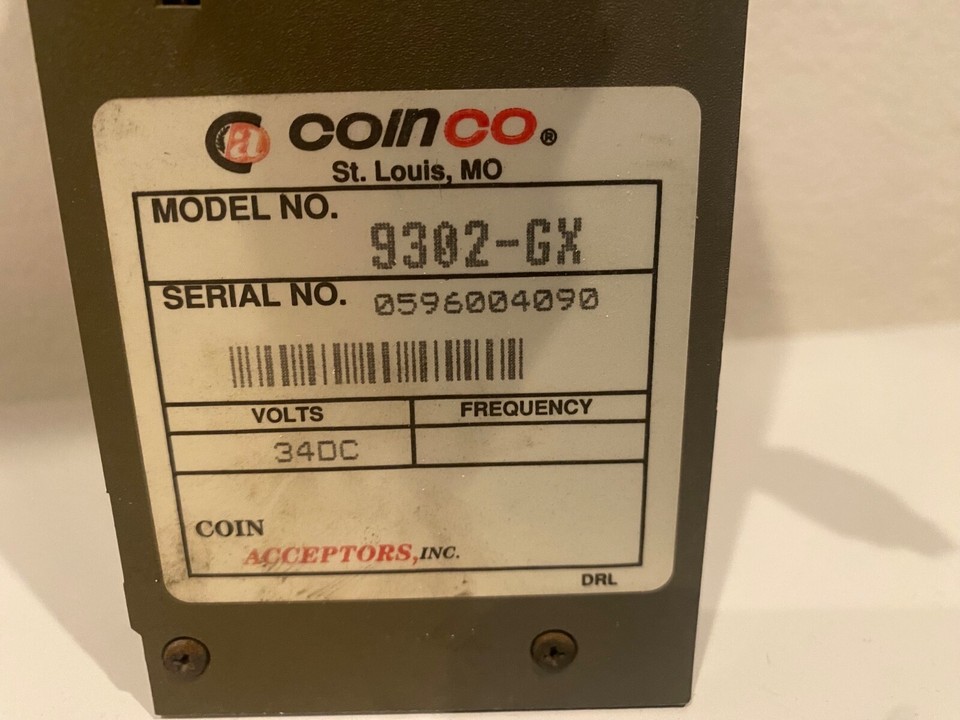 Coinco 9302-GX MDB Vending Machine Coin Mech Acceptor 3 Tube | eBay