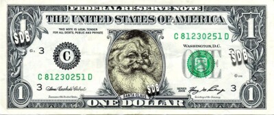 santa claus one dollar bill | eBay
