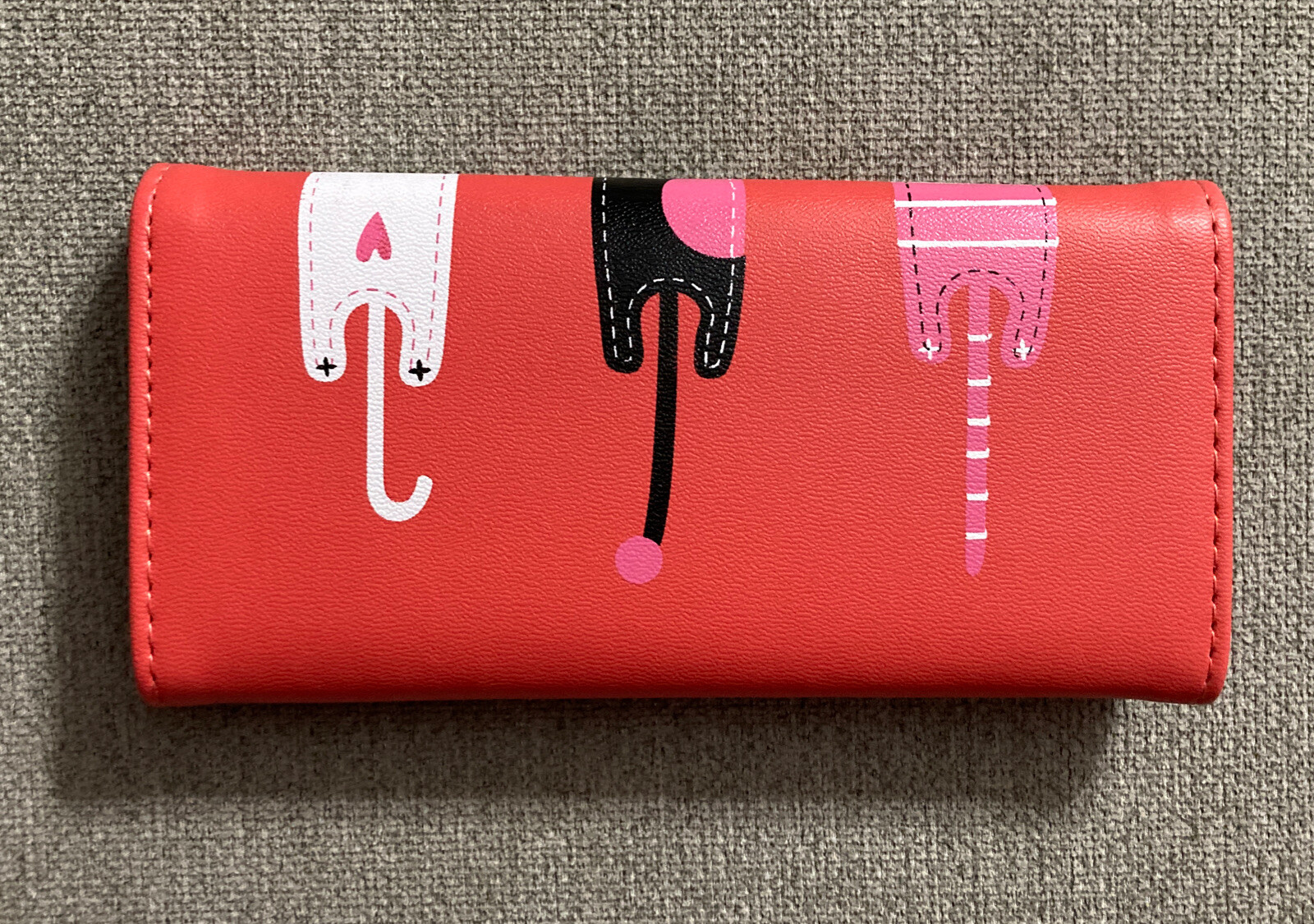 Botusi Kitty Cat Deep Pink Wallet Billfold Clutch Checkbook Credit ...