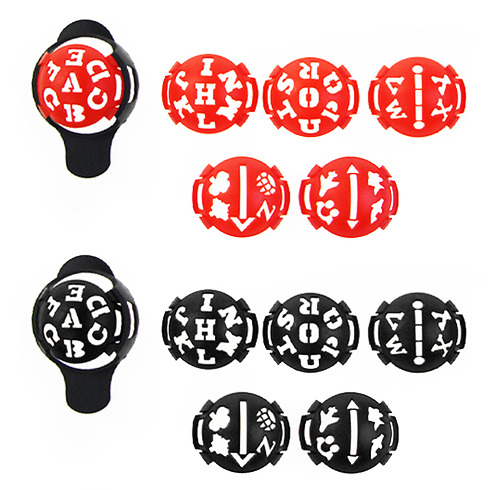 7pcs/set Mark Golf Ball Stencil Monogrammer Marker Template Drawing L ...