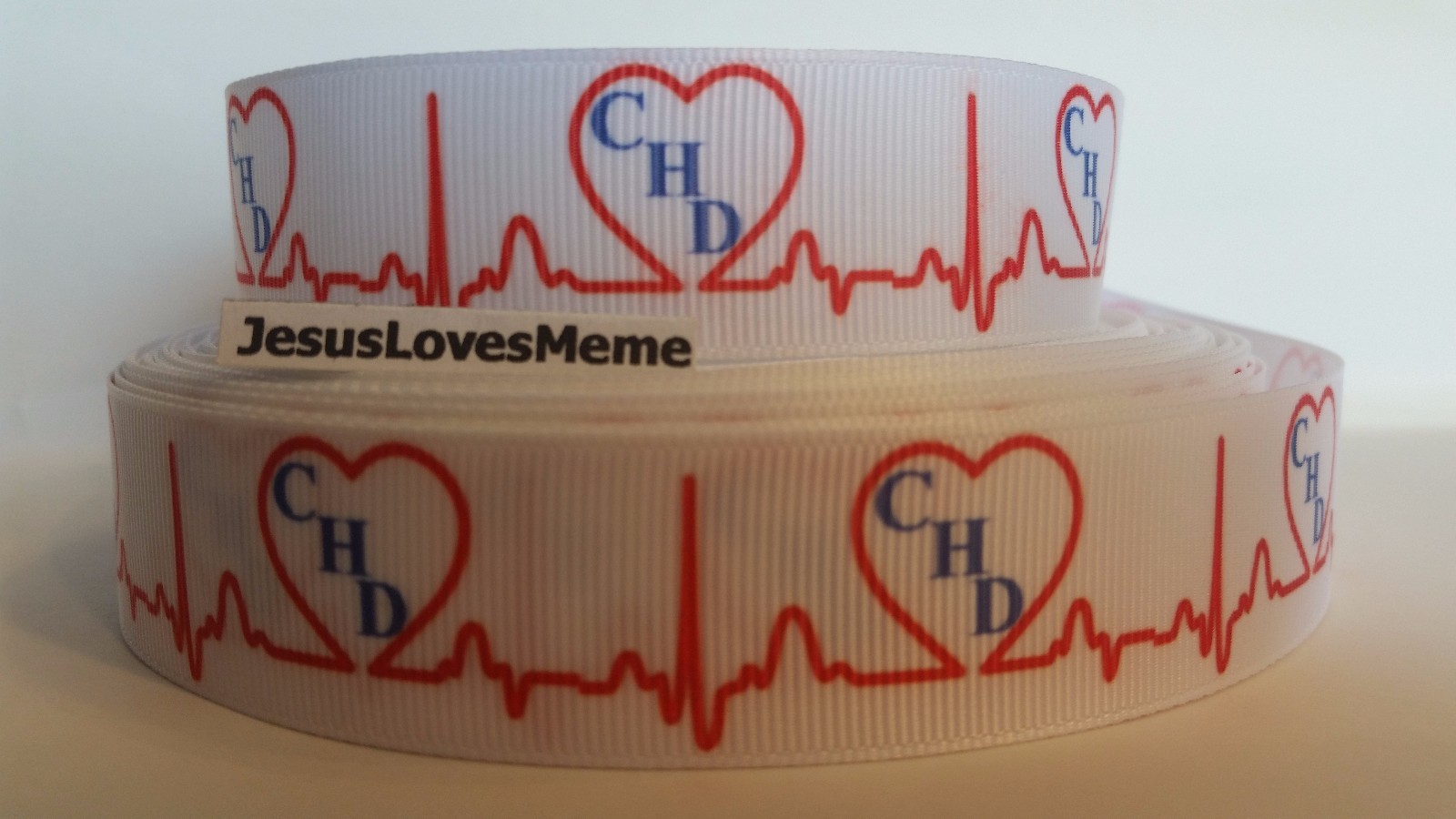 Grosgrain Ribbon CHD Awareness Coronary Heart Disease Congenital Heart ...