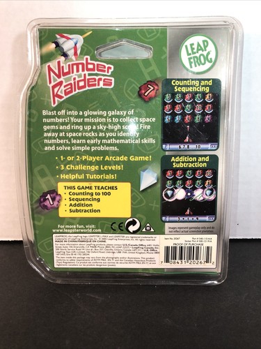 LeapFrog Leapster & L-max Compatible Number Raiders Educational Math ...